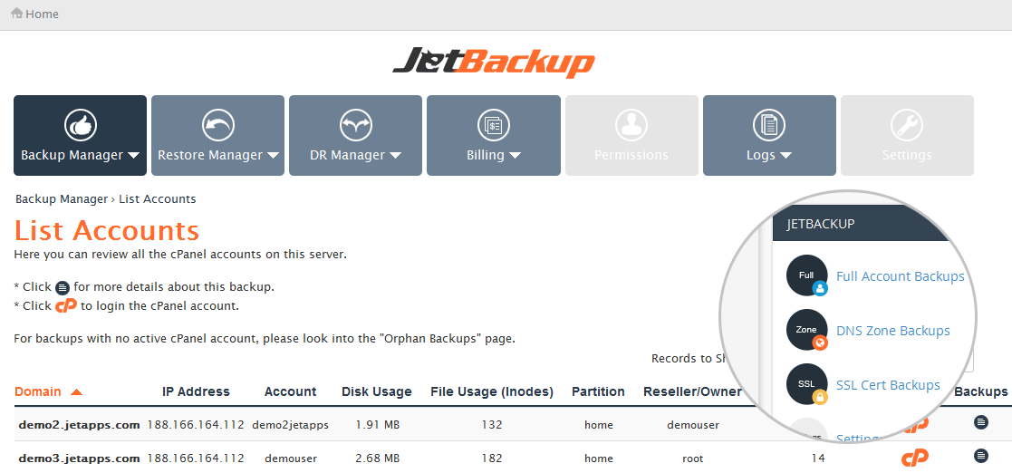 Buy Jetbackup cPanel Backup Tools, Restore and Replicate Website data